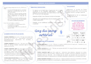 Gaz du sang artériel - Fiches IDE
