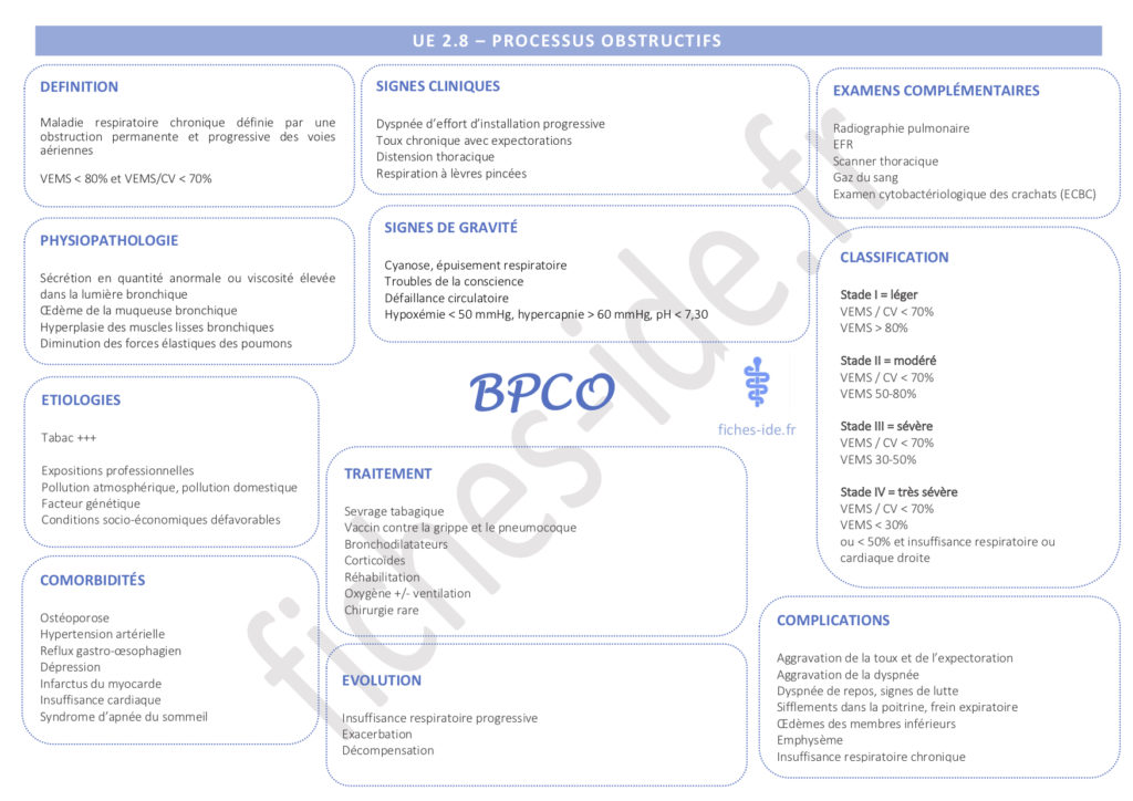 Broncho-pneumopathie chronique obstructive (BPCO) - Fiches IDE
